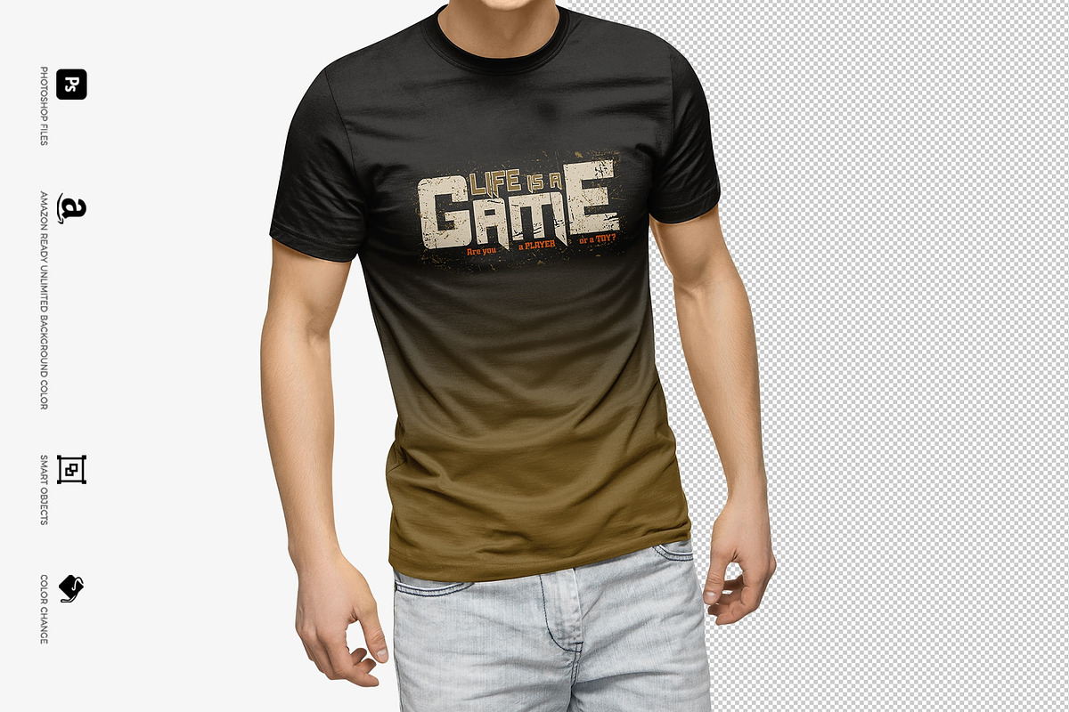Realistic T-Shirt Mock-Up, a Shirt Mockup by Mock-up Store