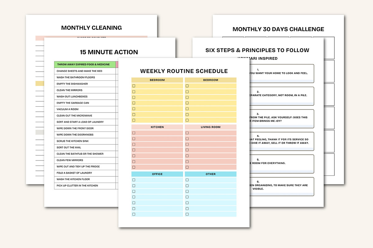 26–27 Decluttering & Organizer Plan, a Stationery Template by Designmela01