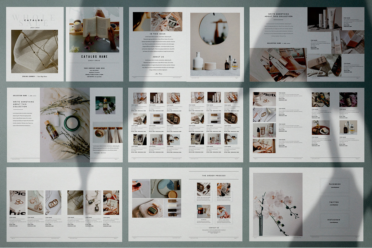 Product Catalog Template, a Magazine Template by By Stephanie Design