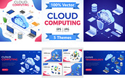 Cloud Computing Technology Isometric, a Technology Illustration by TAlex