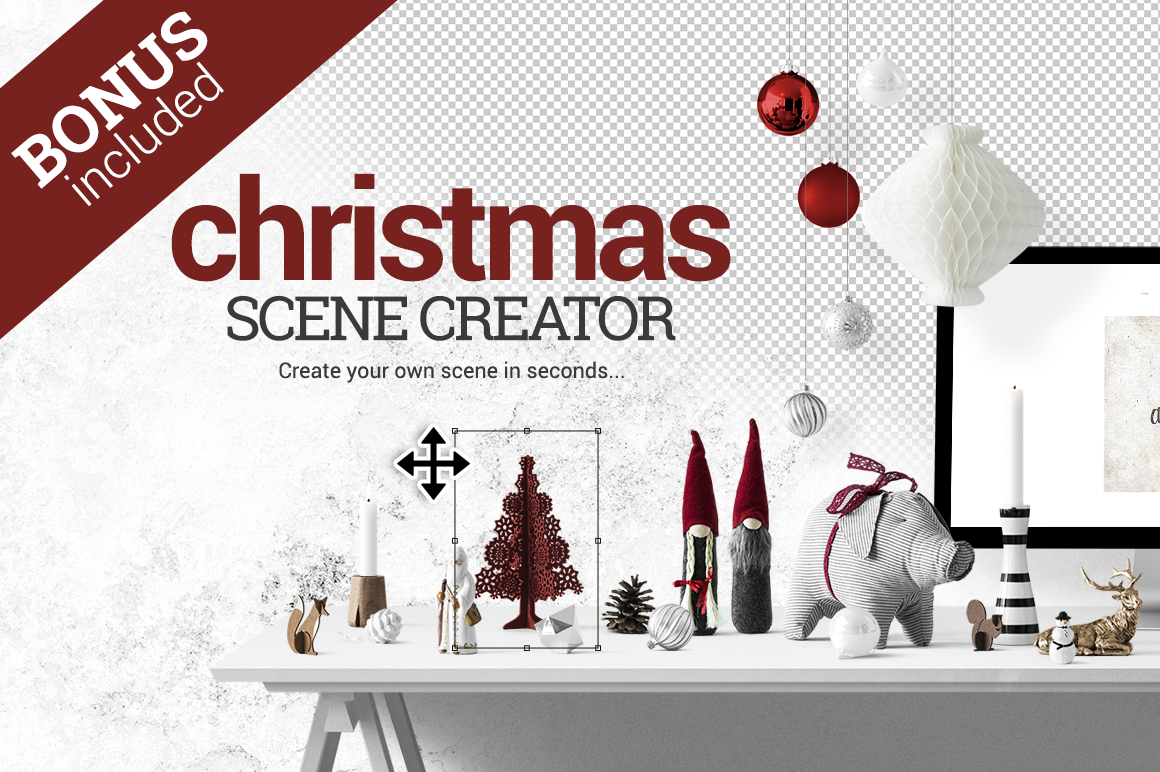 Christmas Scene Creator + BONUS, a Product Mockup by Canvy (formerly ...