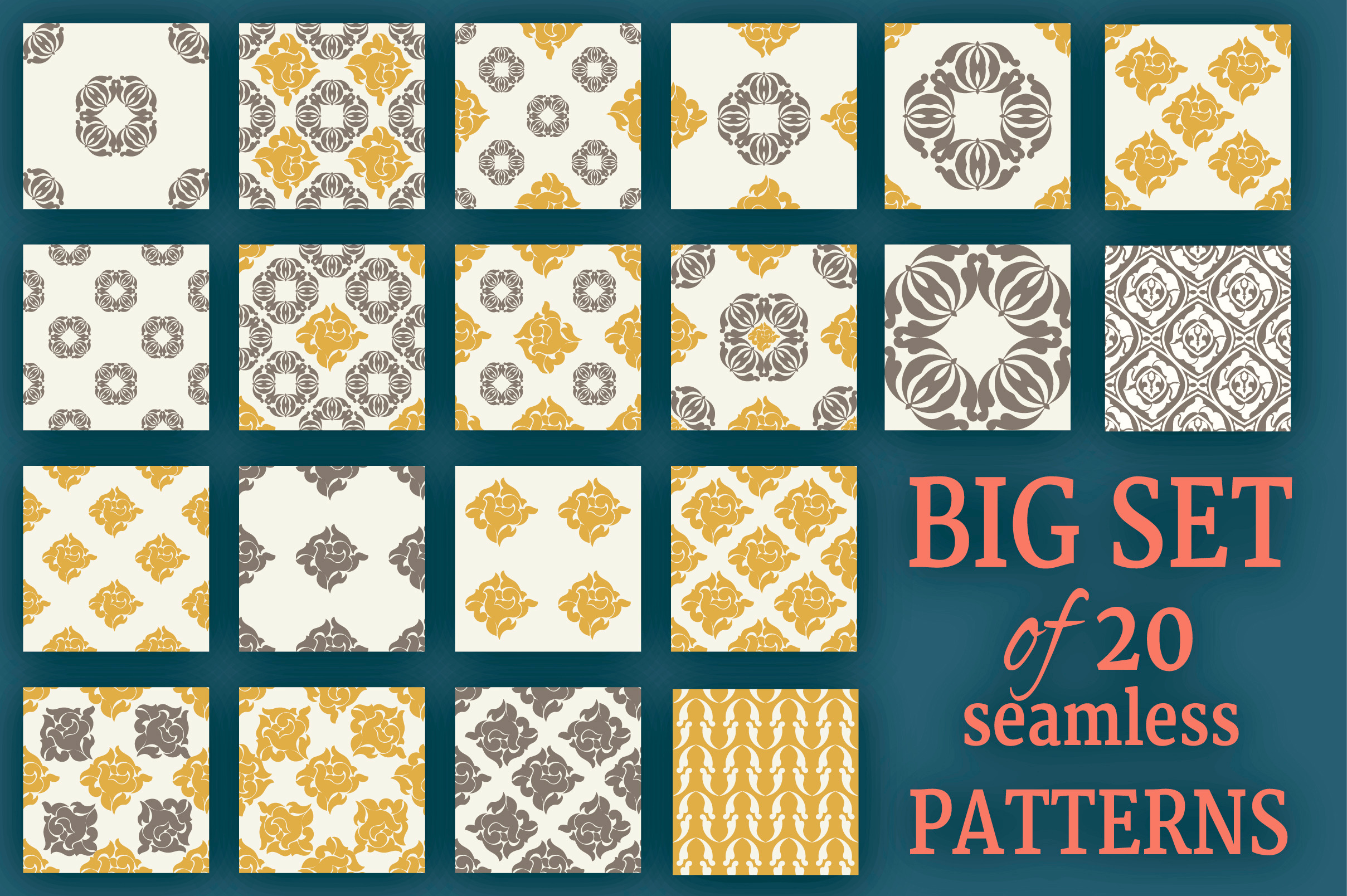 Collection of 20 matched paterns, a Pattern Graphic by DeMih