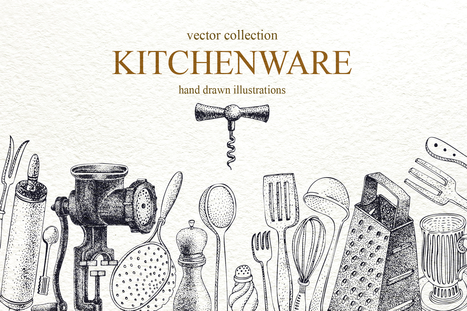 Kitchenware Vector Collection, an Illustration by Lubov Illustrations Shop