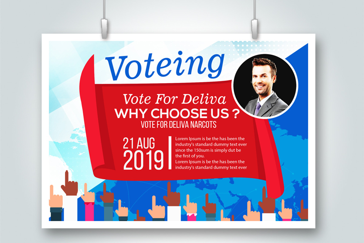 Cast A Vote Psd Flyer Template, a Card Template by Business Flyers
