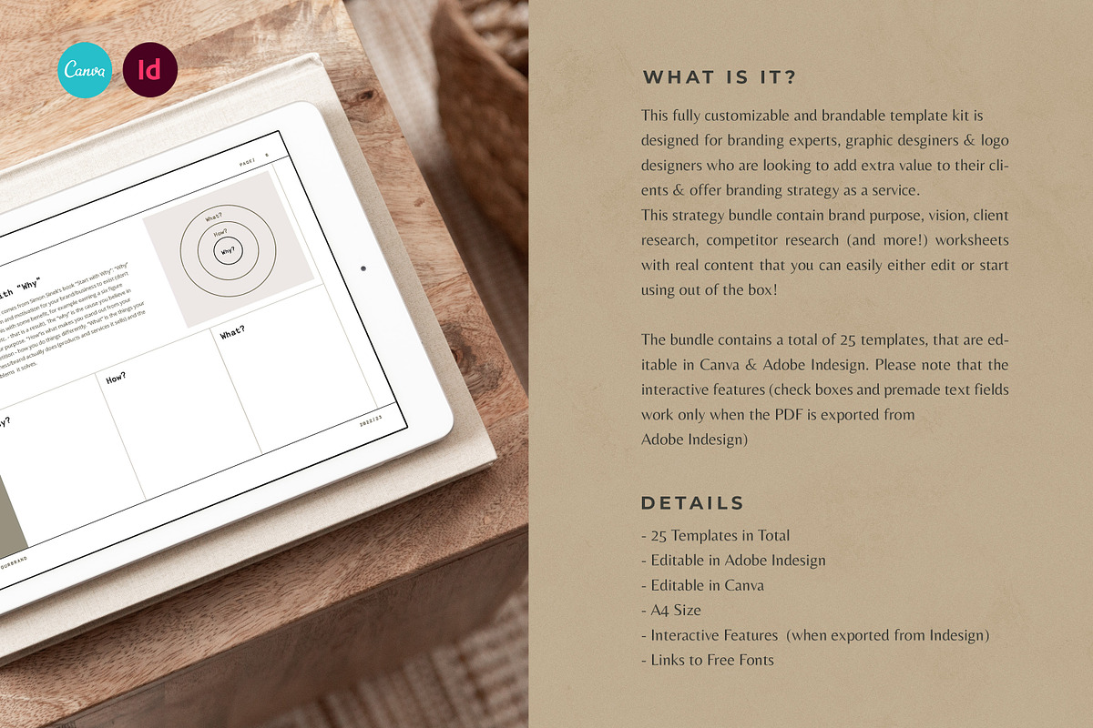 Interactive Branding Workbook, a Marketing Template by AndrewPixel