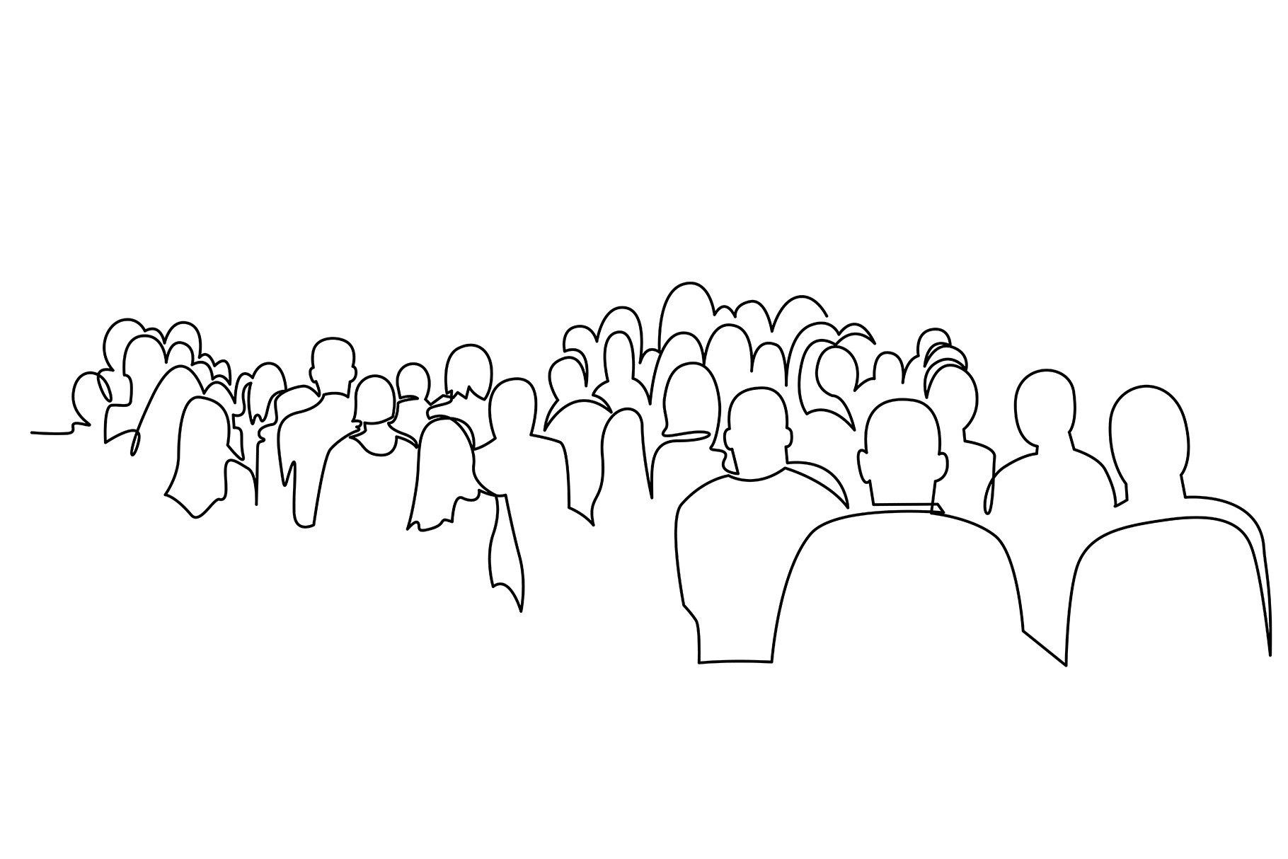 Group of people continuous one line, an Education Illustration by Samui-Art