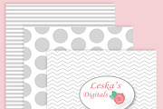 Digital Paper - Grey, Gray, a Pattern Graphic by Leska's Digitals
