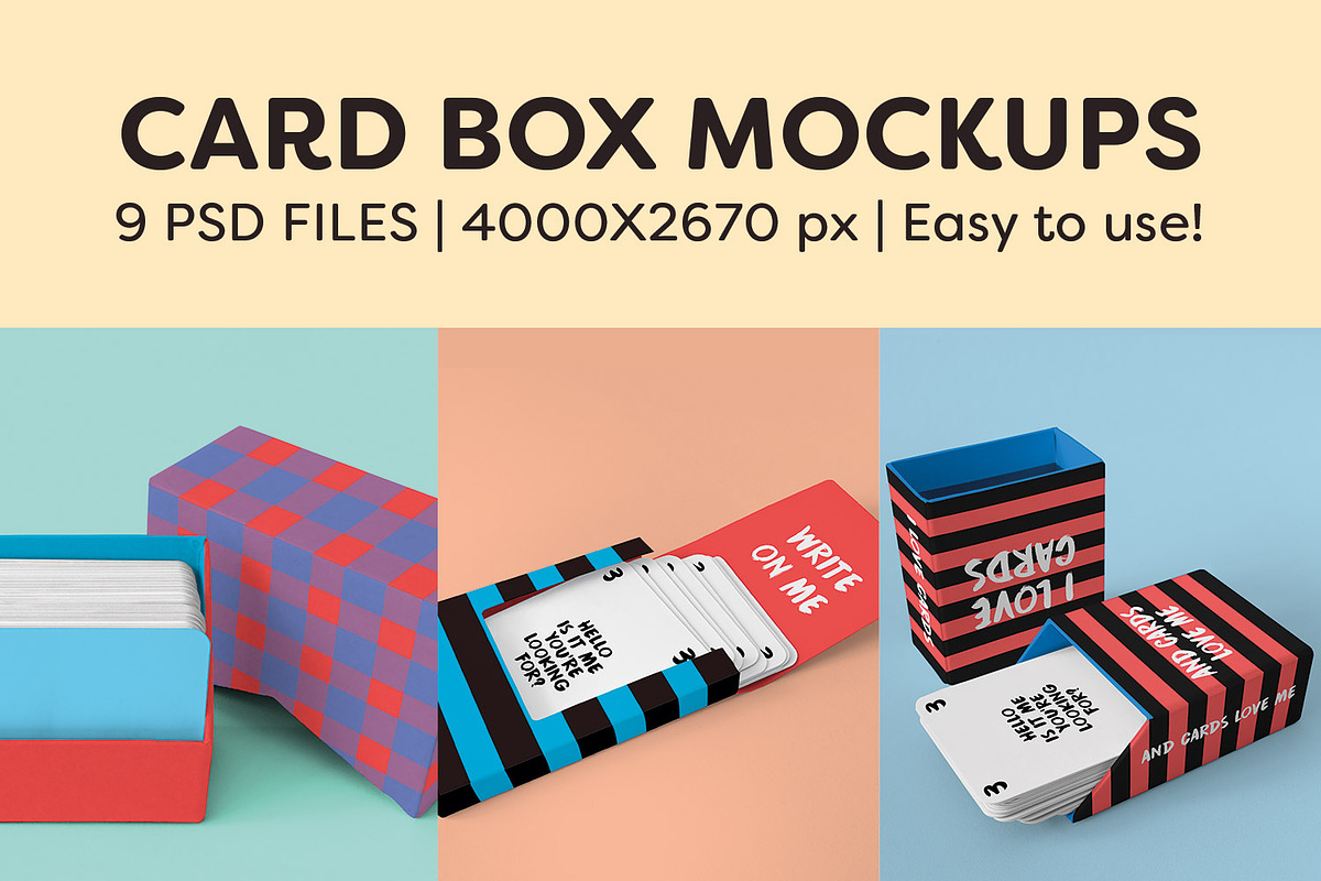 Card box mockups, a Product Mockup by Jose Matias