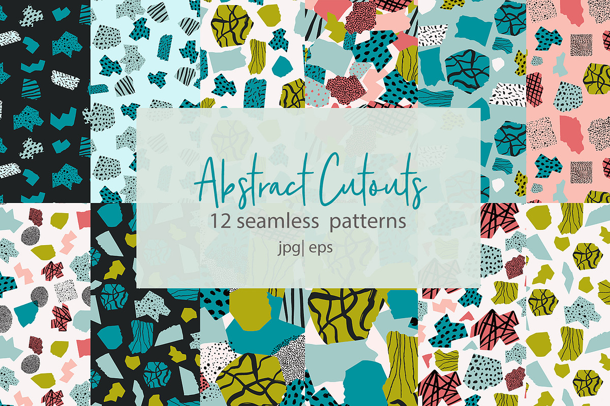 Abstract Cutouts Patterns & Elements, a Pattern Graphic by Sweet Fig