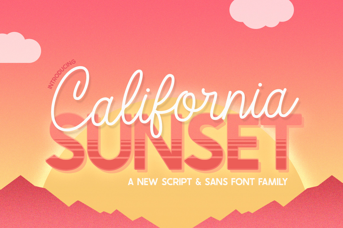 California Sunset Font Family, a Sans Serif Font by Salt & Pepper Designs
