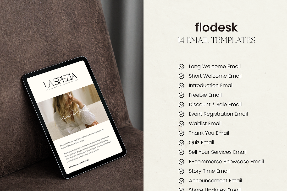 Flodesk Email Newsletter Templates, an Email Template by Branding Babe Co.