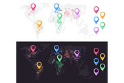World map with location pins, a Templates & Theme by bsd studio