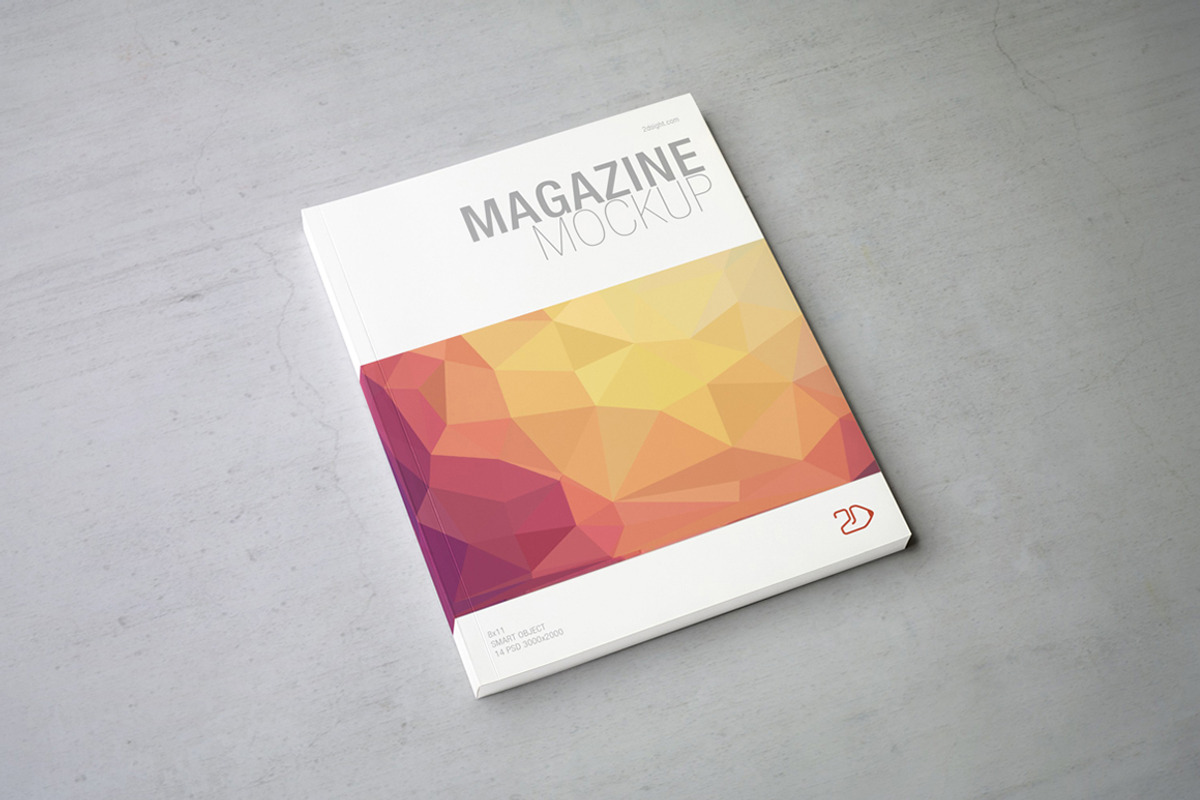 Magazine Mockup / Letter Size, a Print Template by 2dsight