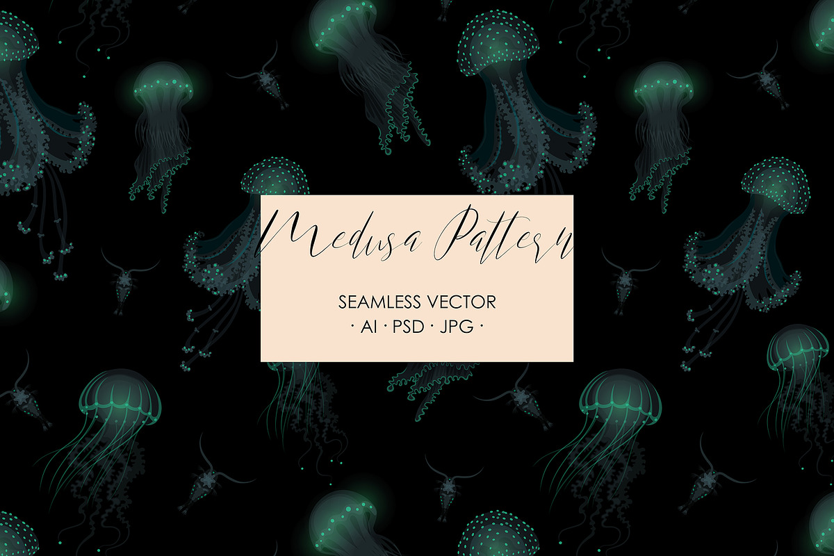 Medusa Pattern, a Pattern Graphic by GreyLilac