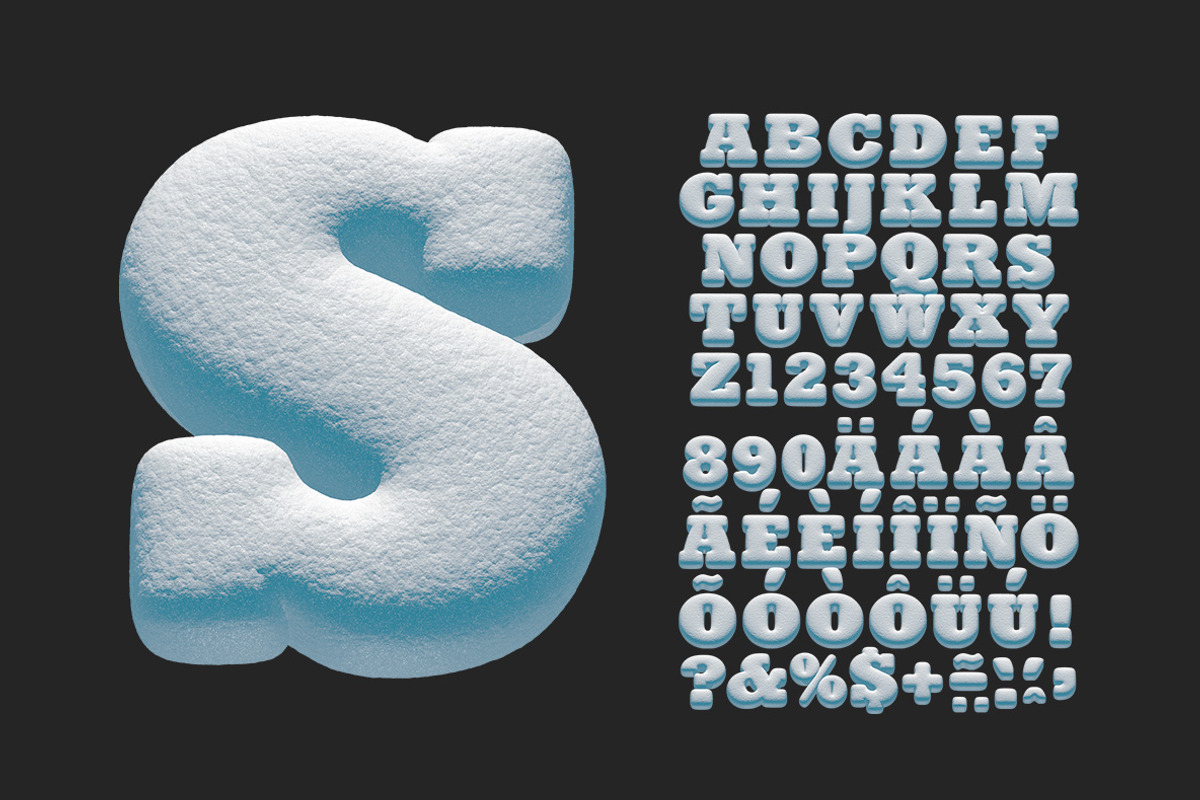 Snowball Font, a Font by Handmadefont