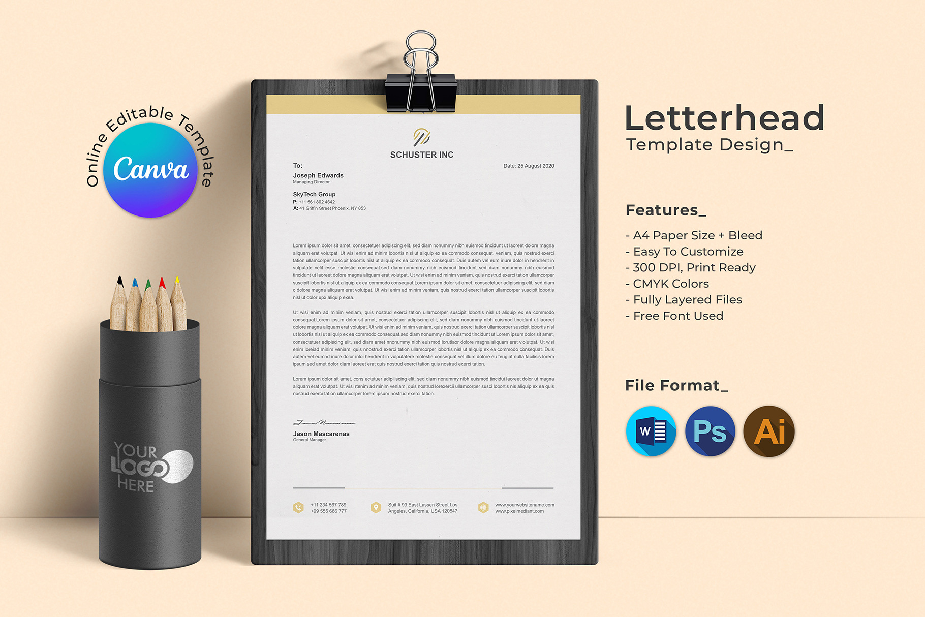 Letterhead Canva