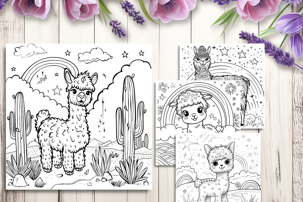 Llama Coloring Pages for Kids