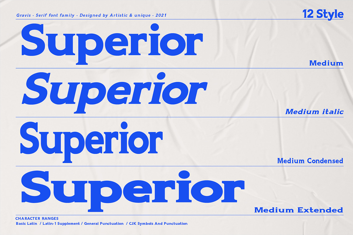 Gravis - Serif font family