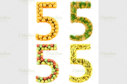 Number of 3d fruits, a Graphic by IllustrationArtShop