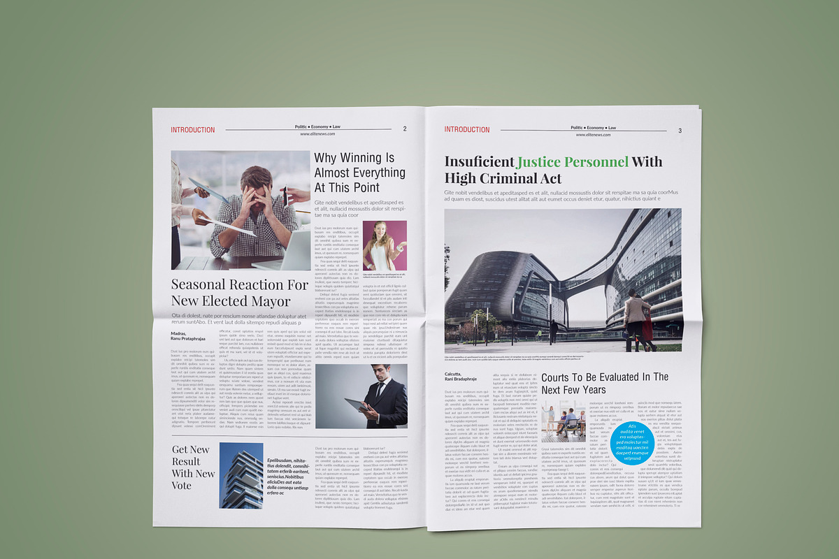 Newspaper Elite, a Magazine Template by GreenDesign