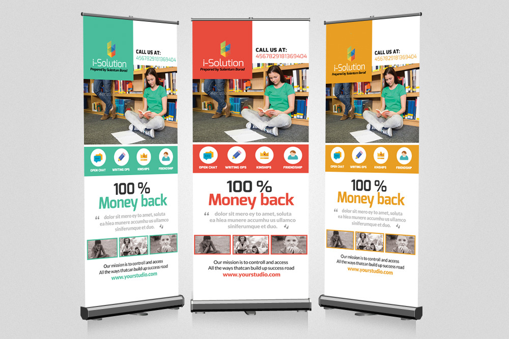 Education Roll up Banner, a Presentation Template by Business Flyers