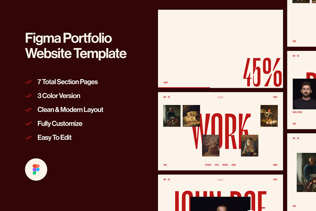 Figma Portfolio Website Template, a Landing Page Template by ...