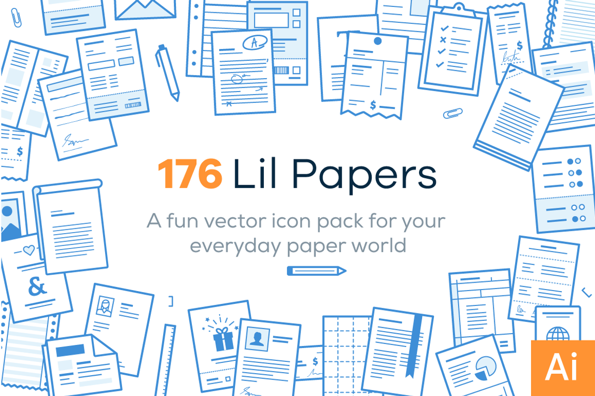 Lil Papers - 176 paper icons, an Icon by Lil Squid