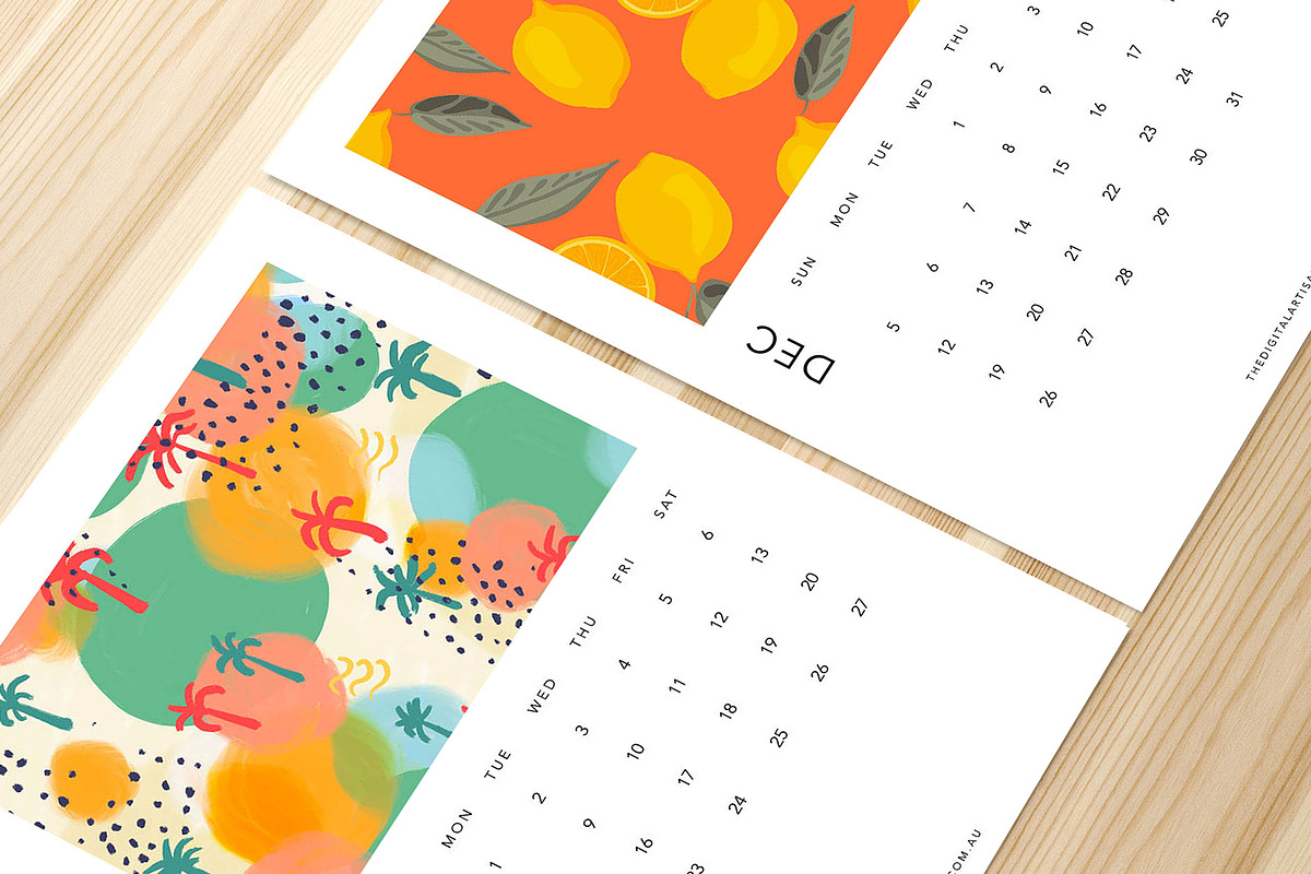 2022 Calendar InDesign Template, a Stationery Template by vanessa ...