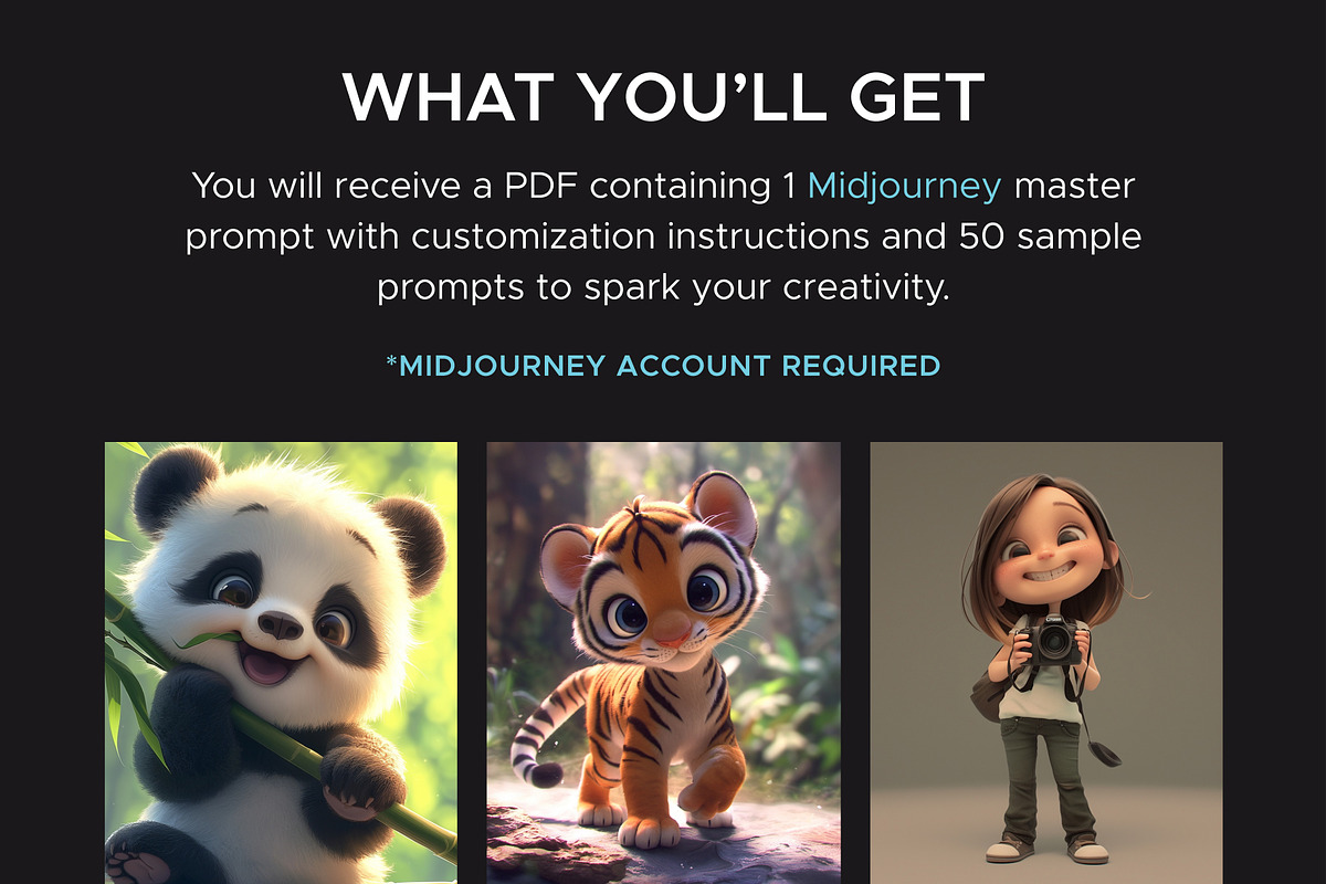 50 3D Kawaii Chibi Prompts, an Object Graphic by MadeByAI Studio