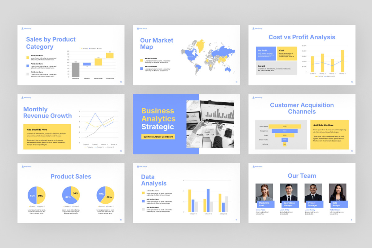 Business Analytics Google Slides, a Presentation Template by Loin Studio