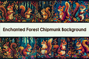Enchanted Forest Chipmunk Background, a Background Graphic by AdriOP