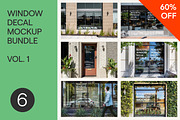 Storefront Window Decal Mockup Bundle