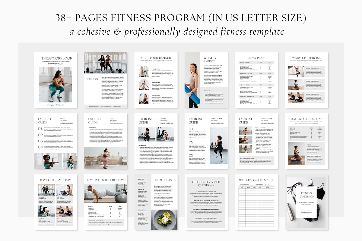 Fitness Workout Book Template, a Magazine Template by ShopRShop