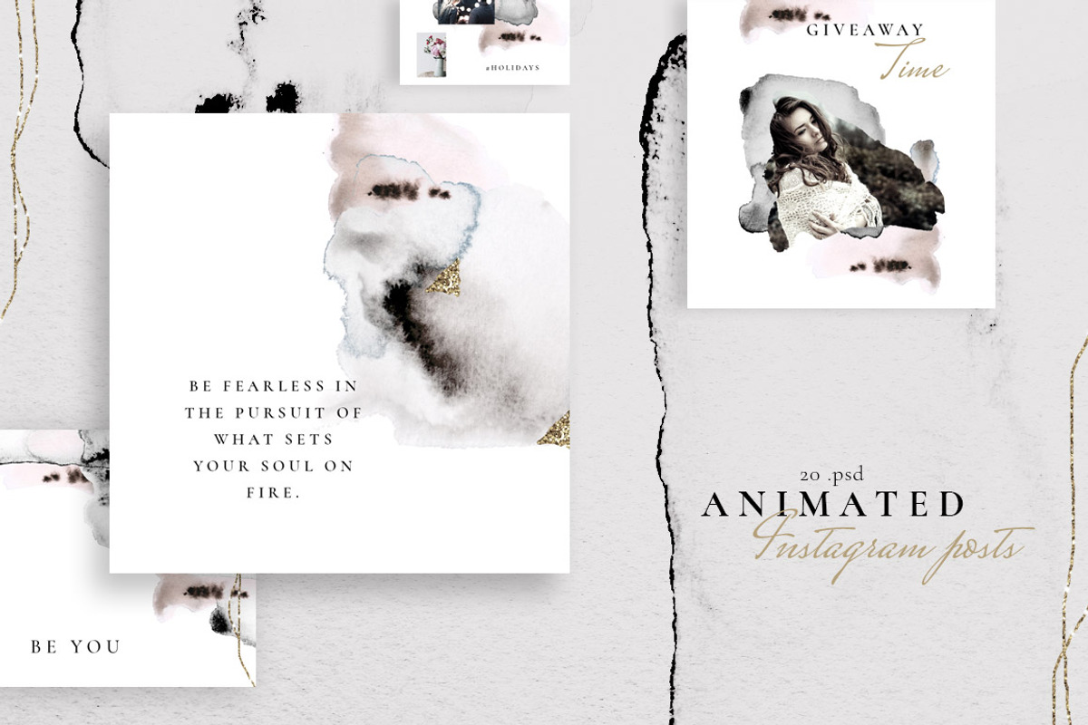 ANIMATED Instagram posts -Watercolor