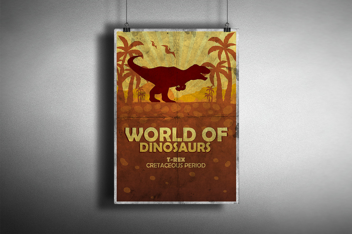 World of Dinosaurs 6 posters, an Animal Illustration by Leo Edition