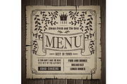 Retro restaurant menu design, a Food Illustration by TotallypicRF