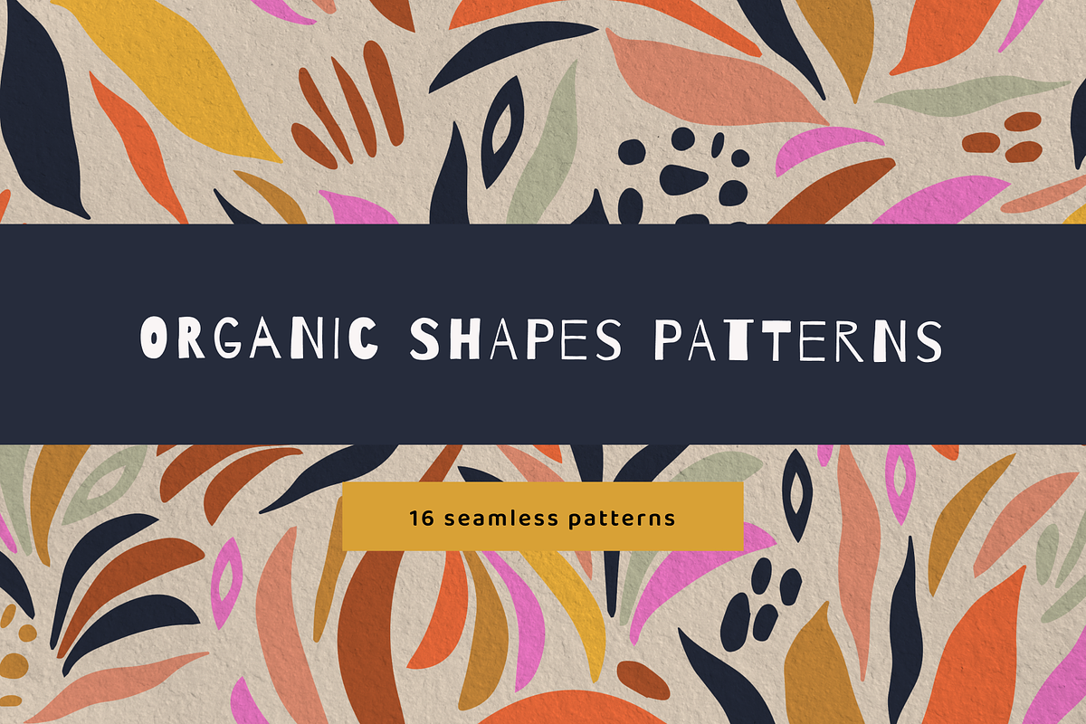 Organic shapes set seamless patterns, a Pattern Graphic by Getalo Viktoriia