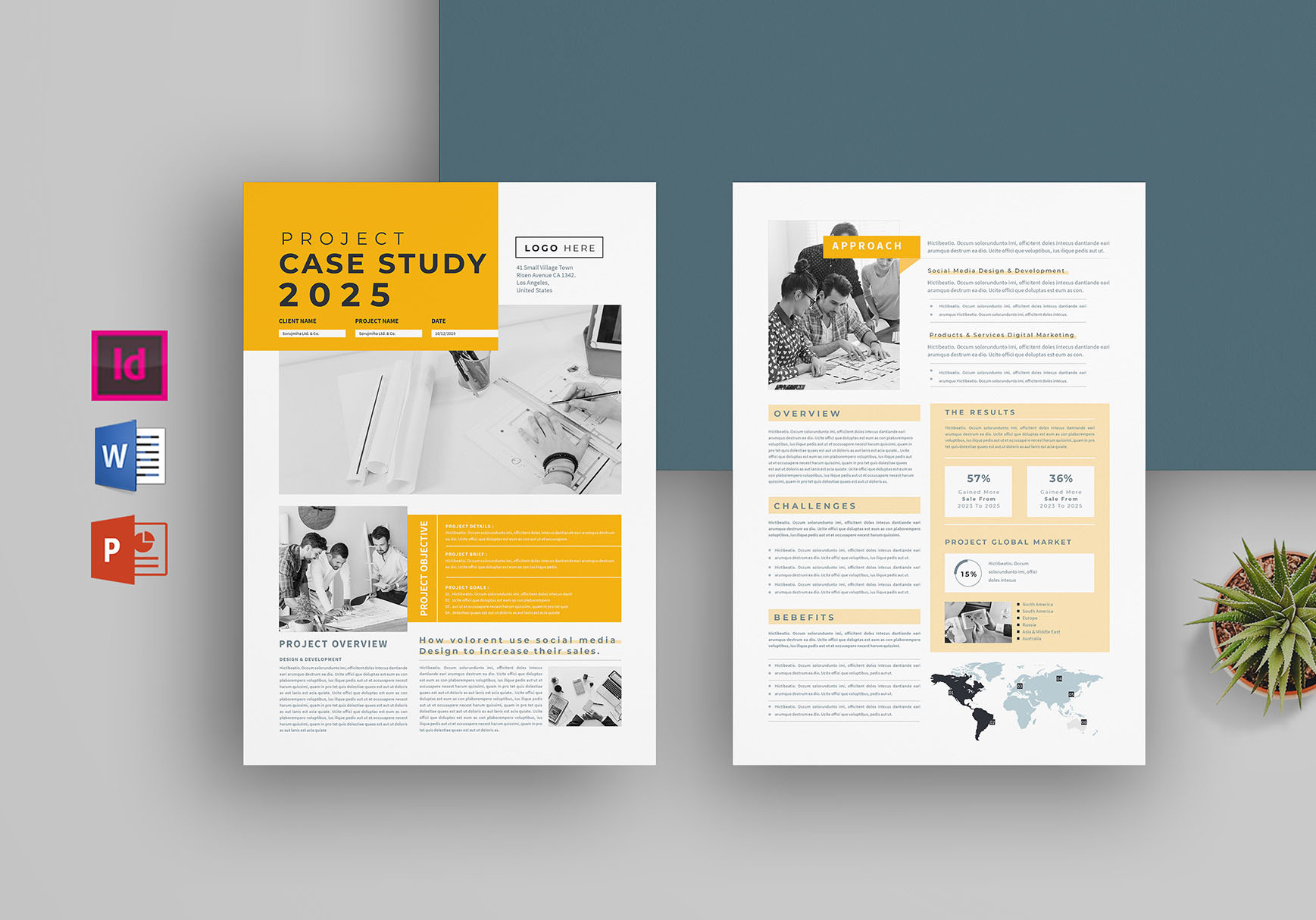 Case Study | Word & Indesign, a Flyer Template by obayes | Creative Market