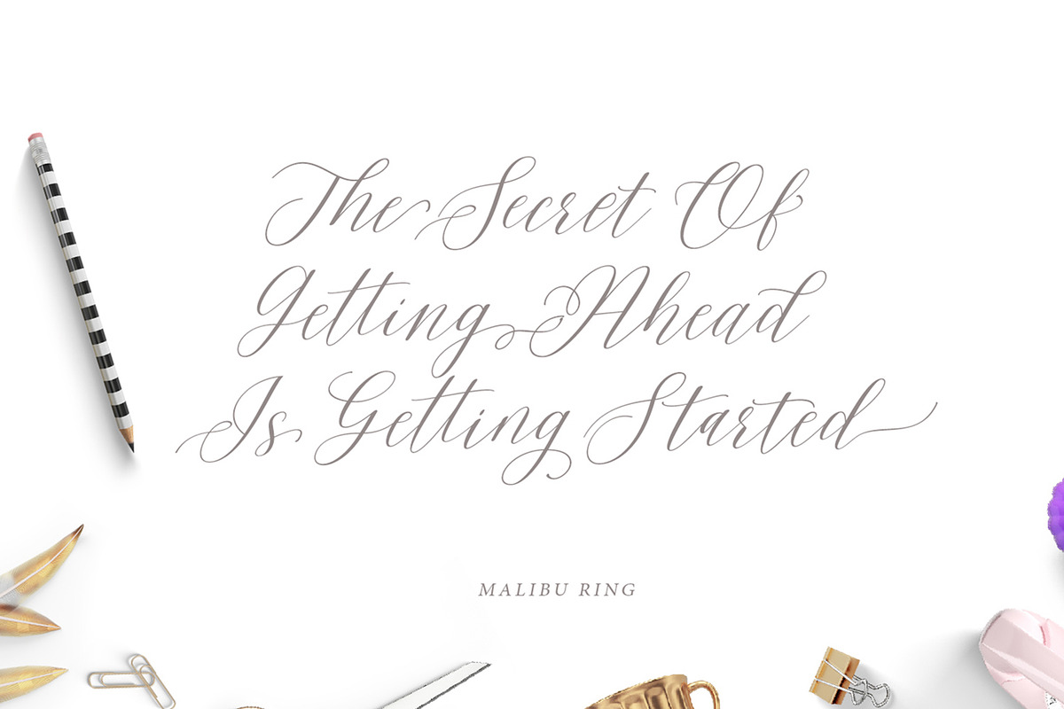 Malibu Script, a Script Font by Genesis Lab