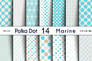 Polka Dot Marine, a Pattern Graphic by Vectorchoice