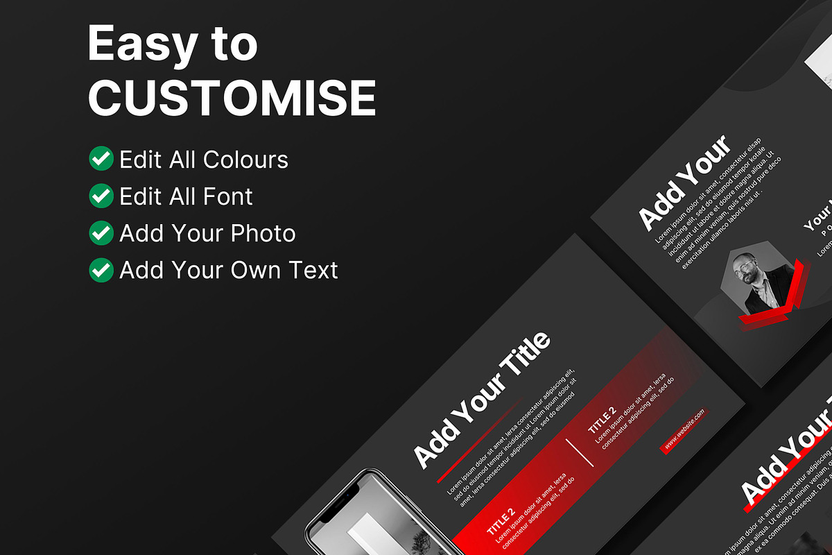 Red and Black Powerpoint Template, a Presentation Template by SKY CREATION