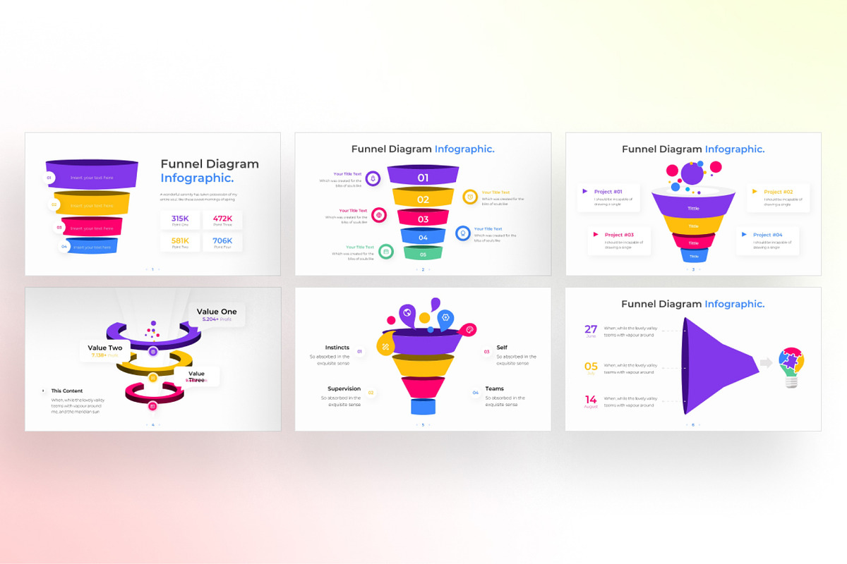 Funnel Diagram PowerPoint - Infographic Template