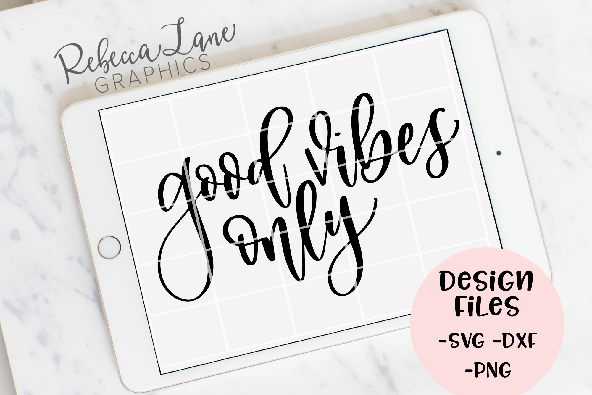 Good vibes only calligraphy design, an Illustration by Rebecca Lane ...