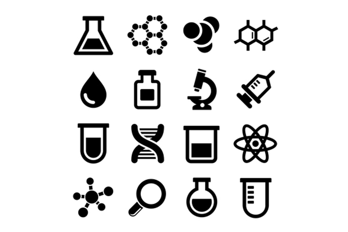 Chemical icons set, an Outline Icon by in8finity