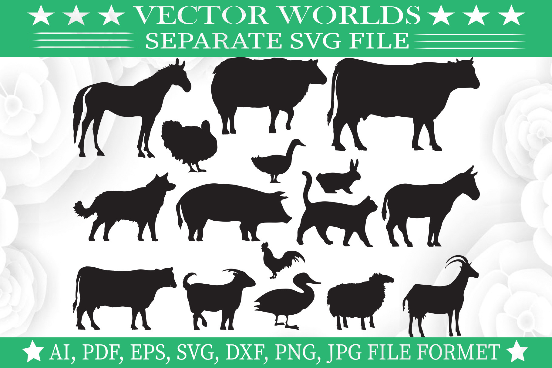 Farm Animals Svg, Farm, Animal Svg, an Object Graphic by VectorWorlds
