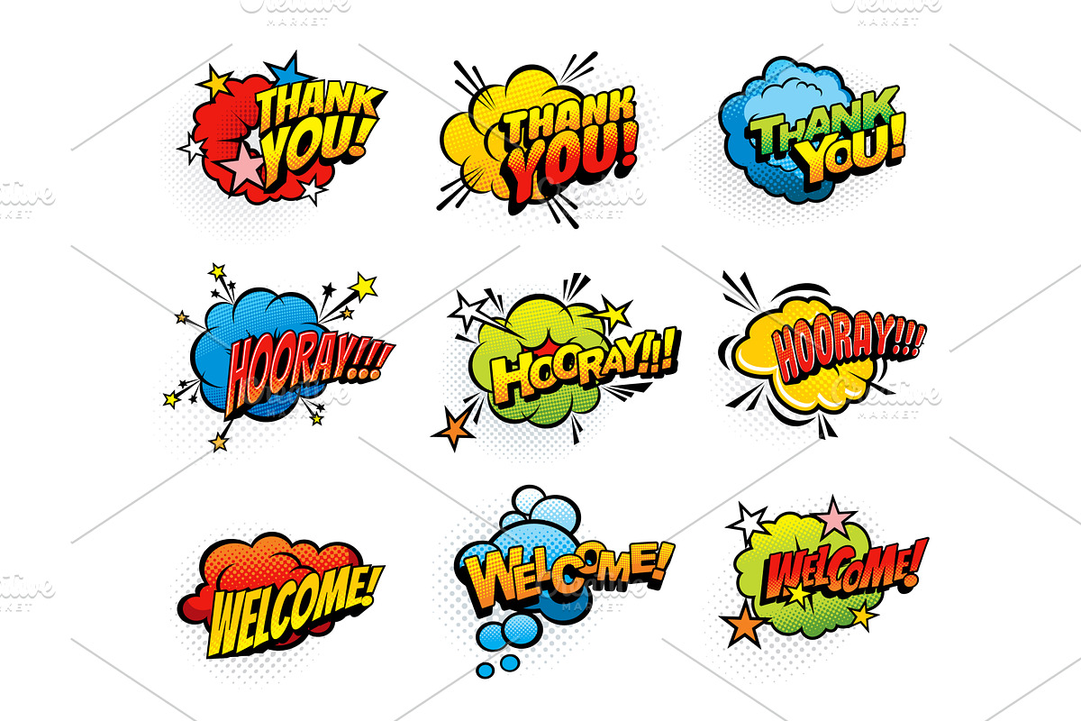 Comic bubbles vector clouds, an Illustration by Vector Tradition ...