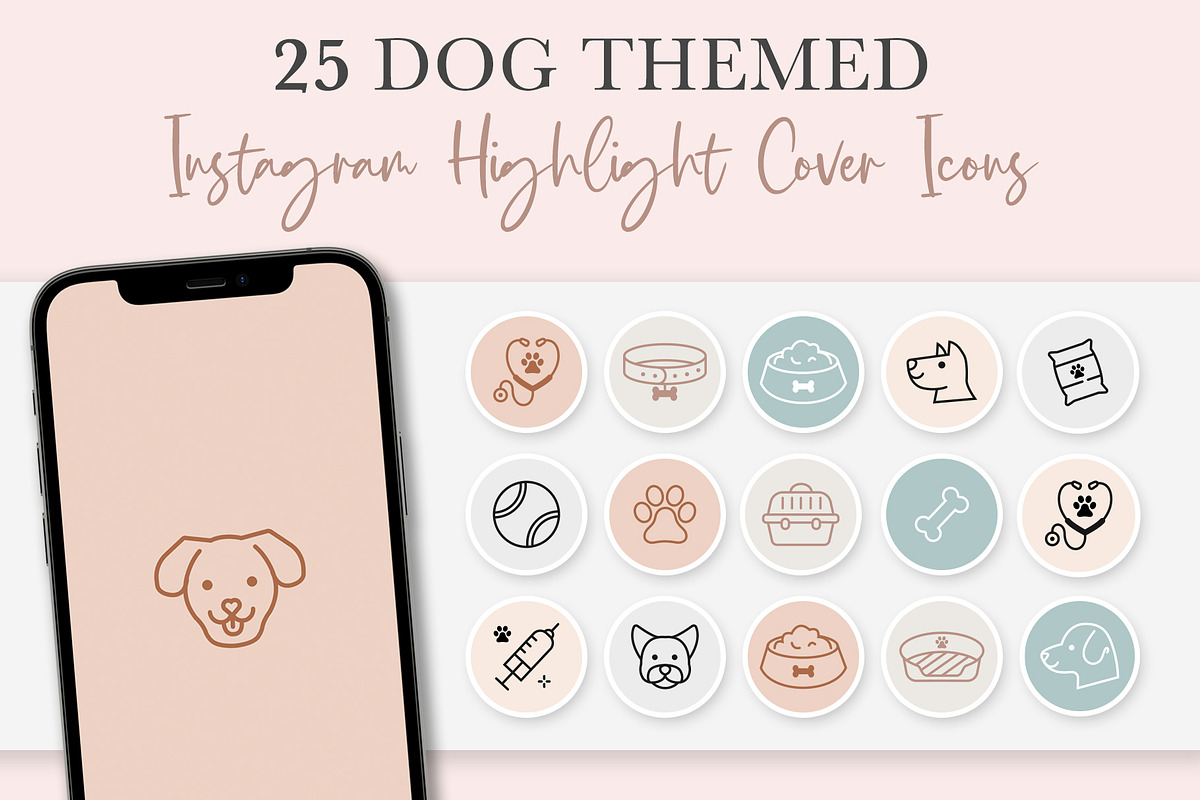 Dog Themed Instagram Cover Icons, an Icon by Oh so Lively