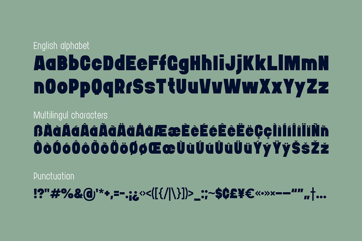 Bushman font set, a Sans Serif Font by Gleb Guralnyk