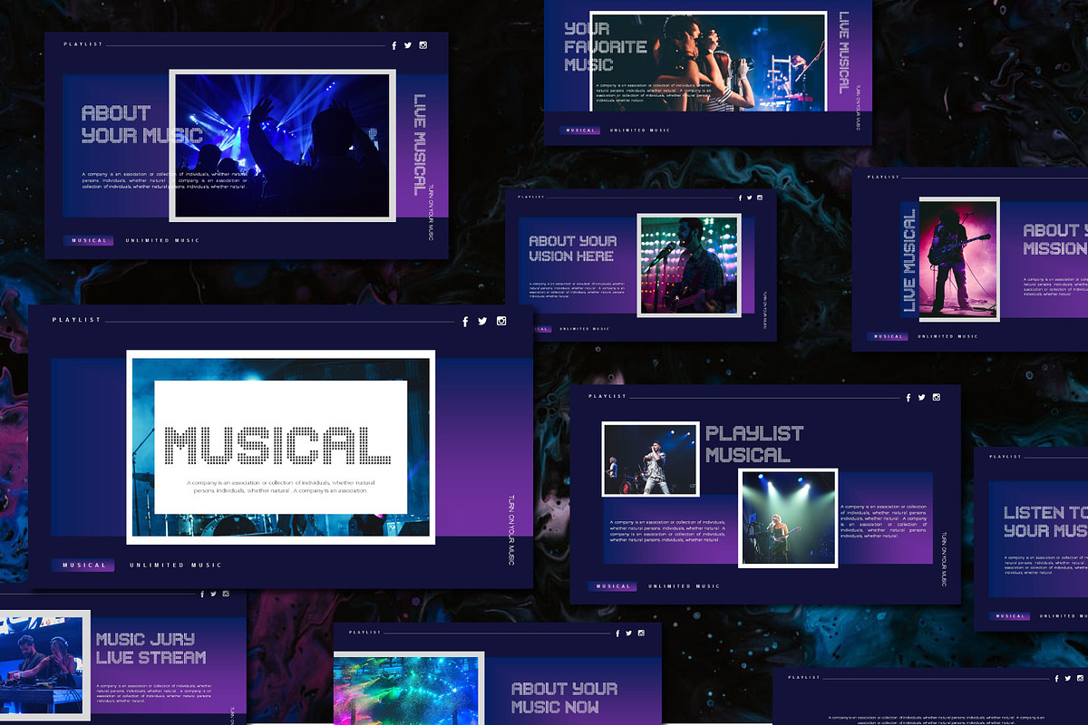 PLAYLIST | Google Slide Template, a Presentation Template by Barland Design