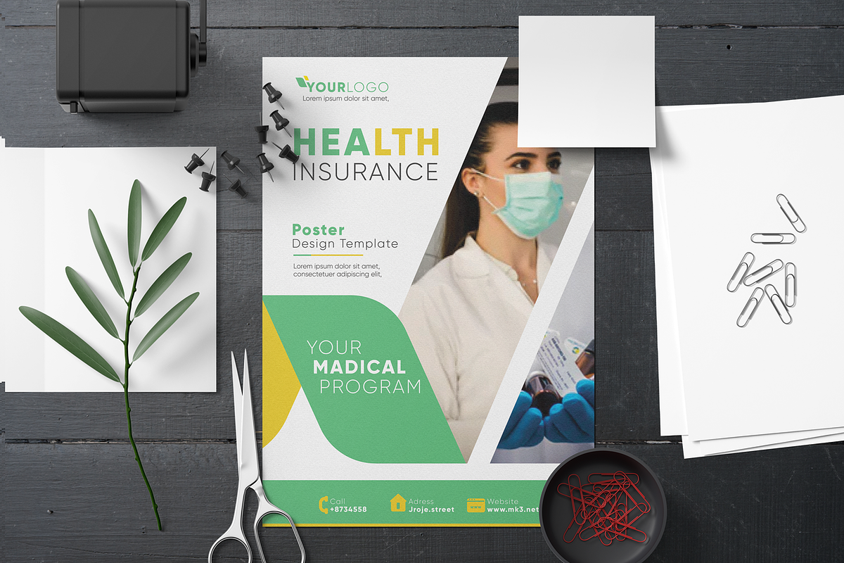 Health Poster Template, a Brochure Template by PuriCreative